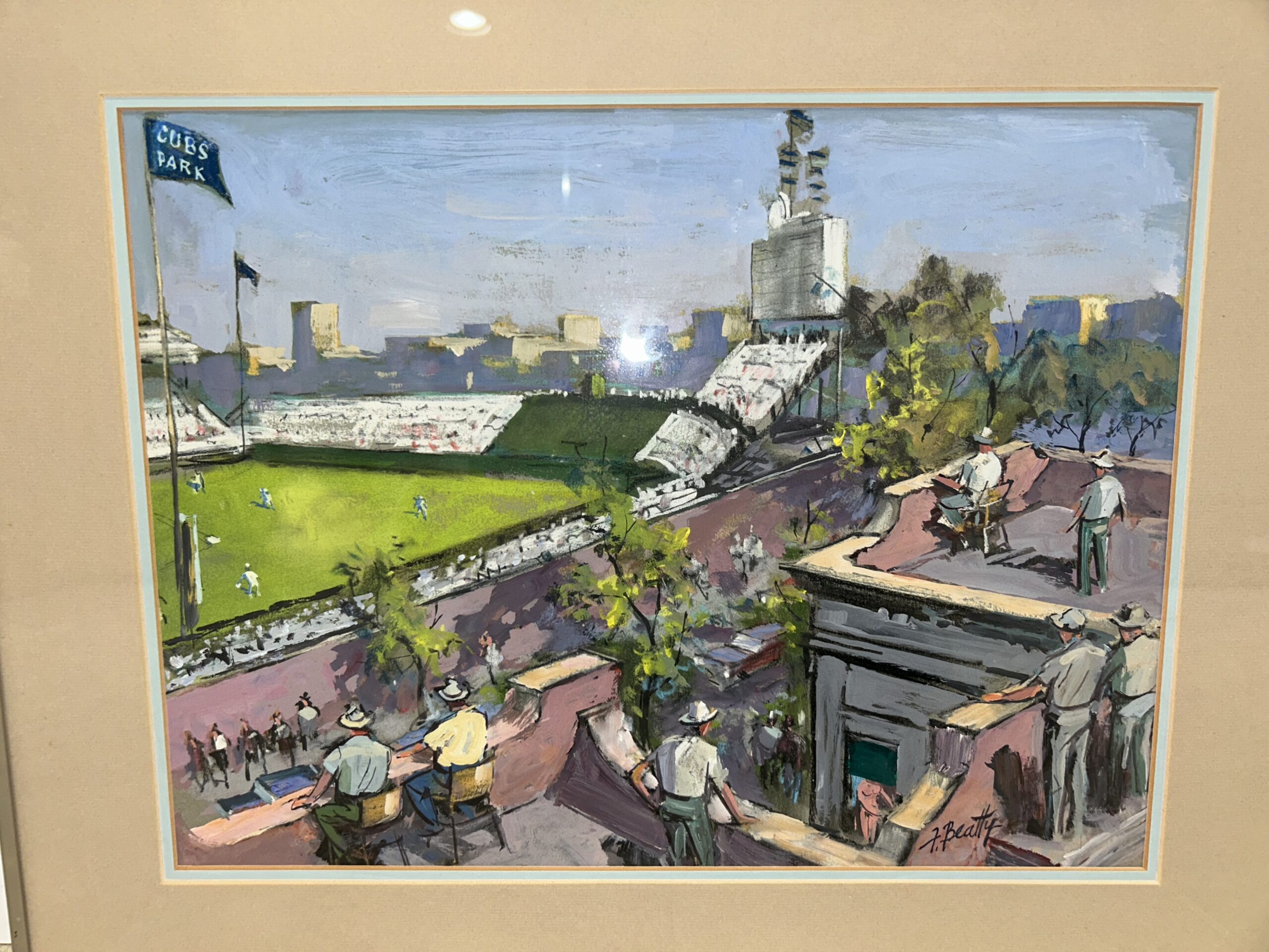 Frank Beatty Chicago Cubs Baseball MCM Wriggly Field